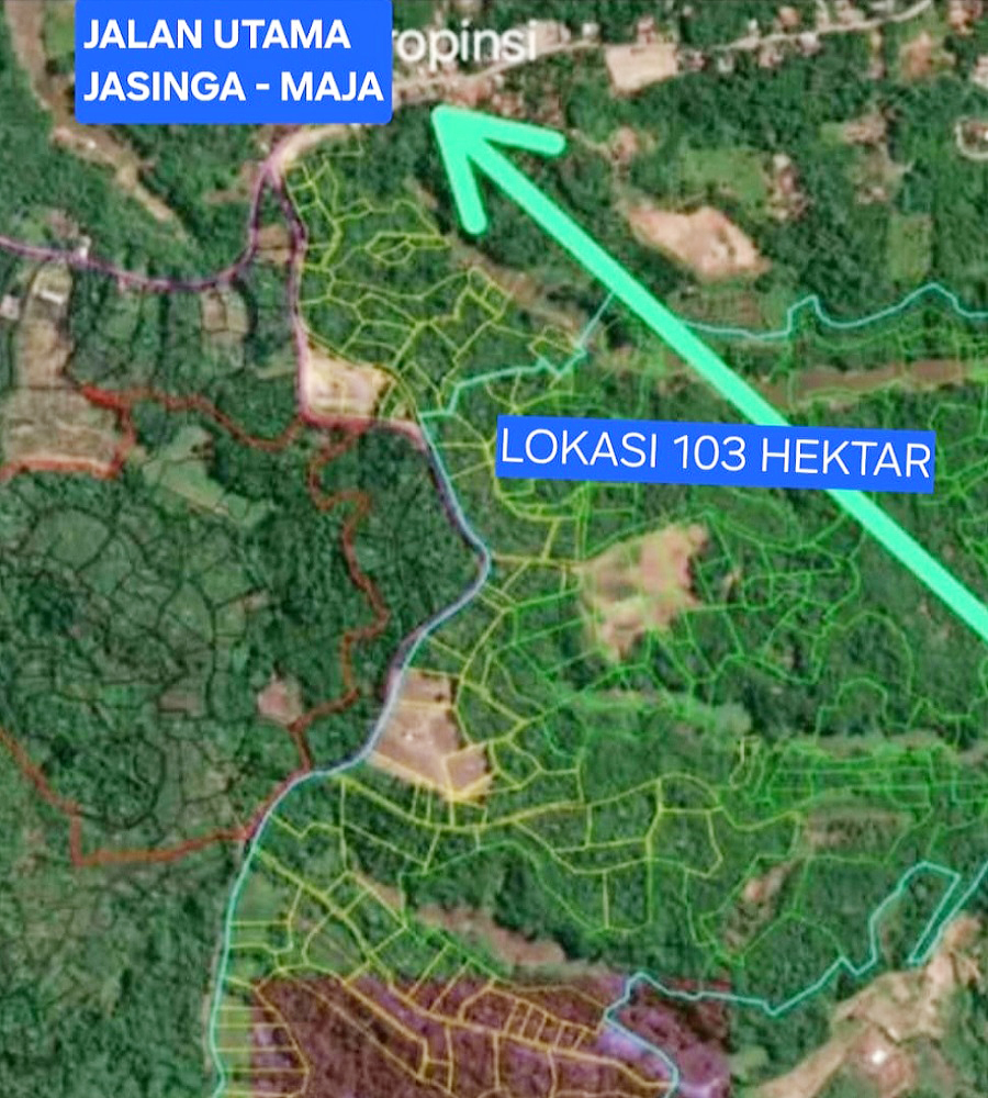 Jual Tanah 103 Hektar di Jasinga Bogor Dekat Jalan Propinsi, Alun-Alun ...