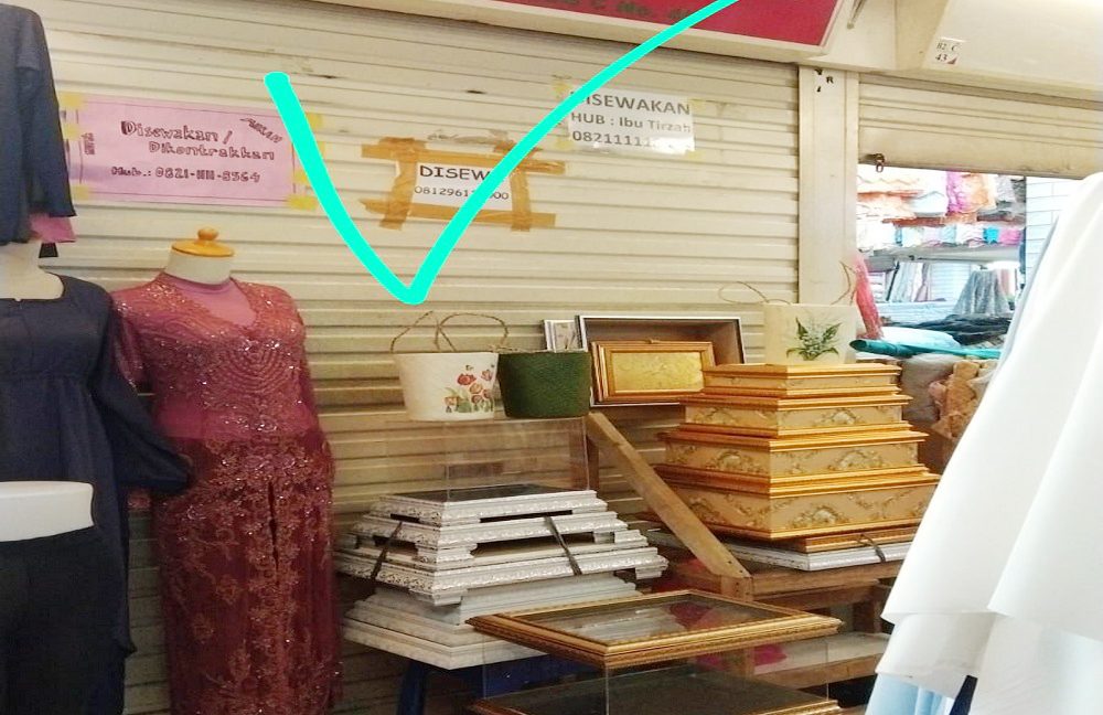 Sewa Toko Pasar Tanah Abang Blok A Lokasi Strategis Depan Lift Dari Pintu Utama - Jual Sewa Properti